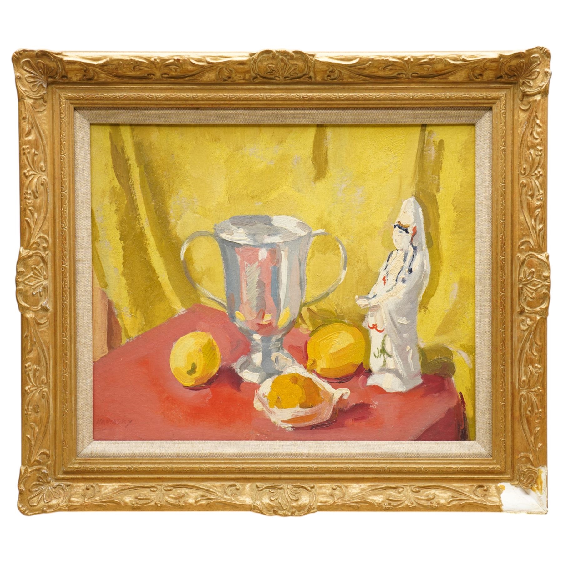 Philip Naviasky | Still Life of Fruit and Figurine | MutualArt