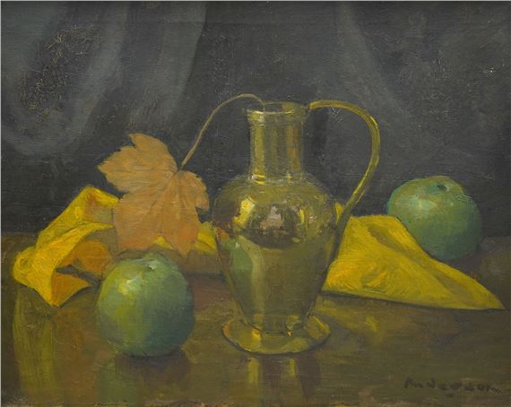 David Russell Anderson | Still Life of Apples and Jug | MutualArt
