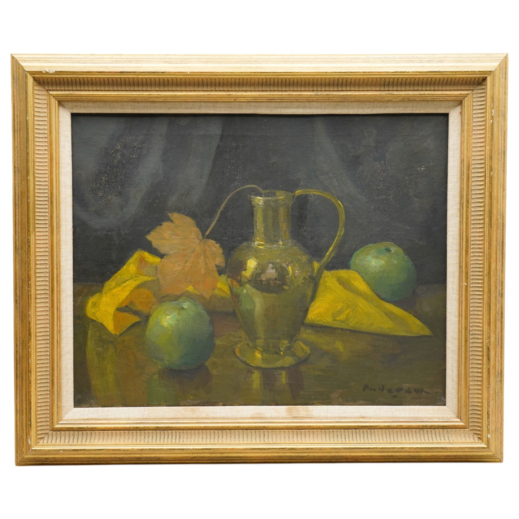 David Russell Anderson | Still Life of Apples and Jug | MutualArt