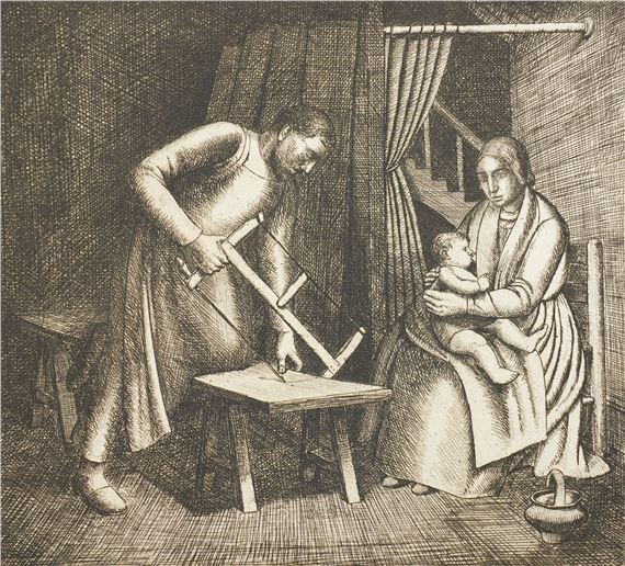 Frederick George Austin | The Carpenter and His Family (1929) | MutualArt