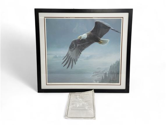 Robert McLellan Bateman | On the Wing - Bald Eagle | MutualArt