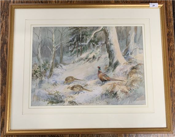 Roland Green | 'Pheasants in Woodland' | MutualArt