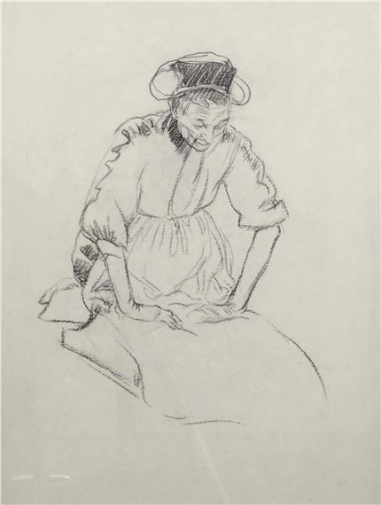 David Macbeth Sutherland | BRETON WOMAN KNEELING | MutualArt