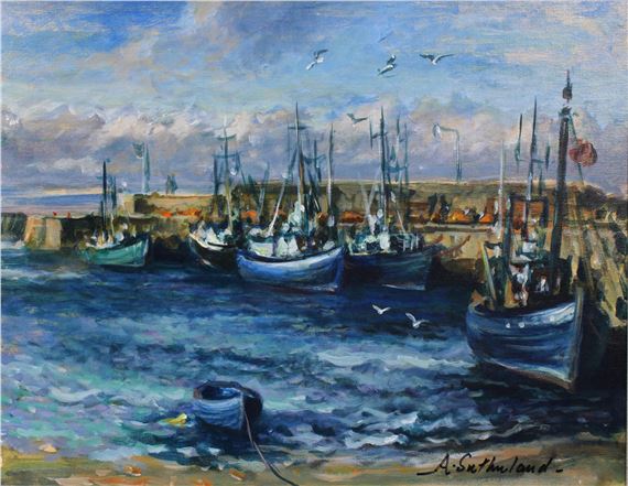 Alan Sutherland | Untitled Harbour Scene | MutualArt