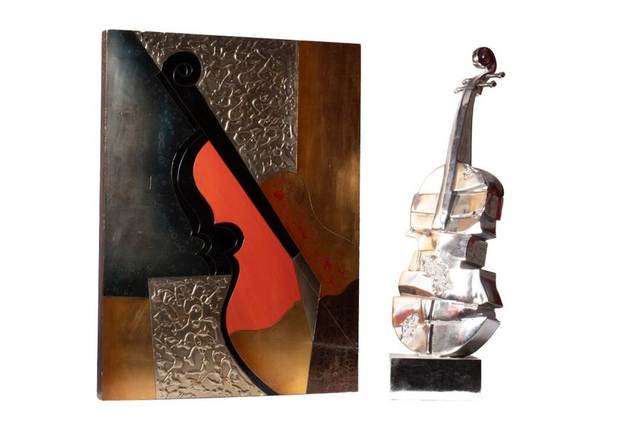 Arman | Modern sculpture of a deconstructed violin | MutualArt