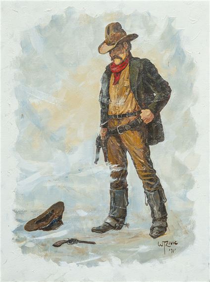 William T. Zivic | Cowboy in Snowstorm (1971) | MutualArt