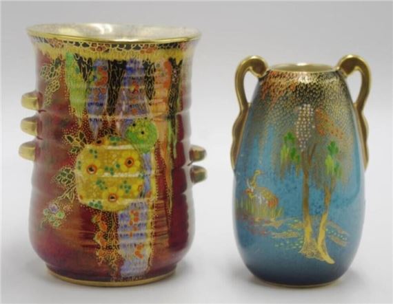 DeVon Stanfield | Early Crown Devon blossom decorated ceramic vase ...