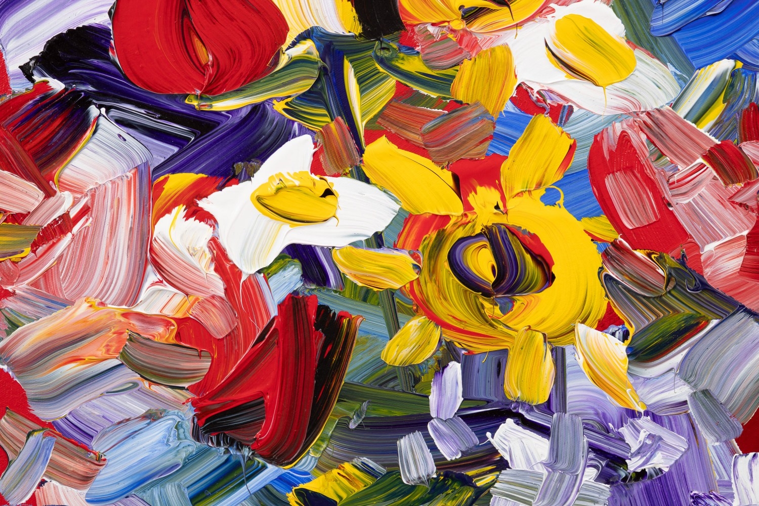 Steve Penley | Purple Yellow and Blue Floral Still Life | MutualArt