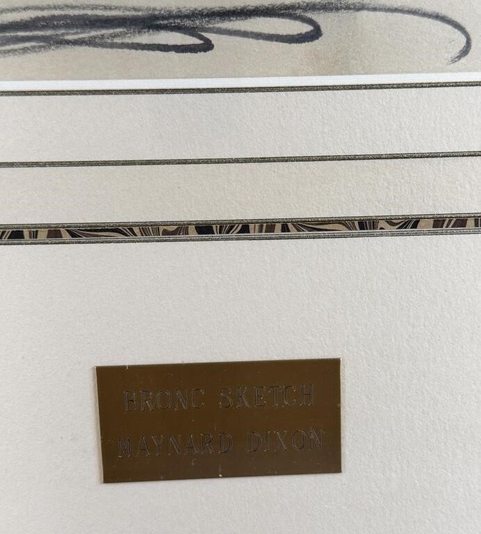 Maynard Dixon | Maynard Dixon Bucking Bronc Pen and Ink Drawing | MutualArt