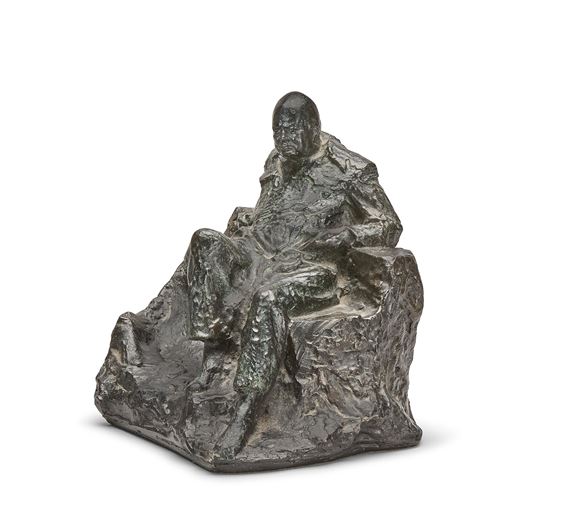 Oscar Nemon | A bronzed resin maquette of the Westerham Churchill ...