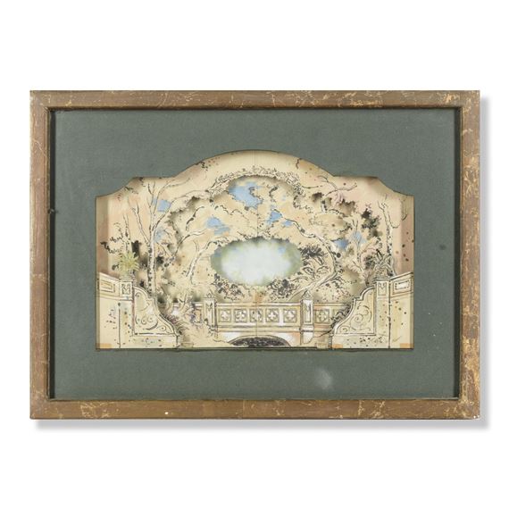 Cecil Beaton | A set design model of a bridge in a landscape | MutualArt