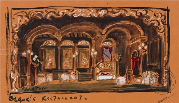 Cecil Beaton | A set design for the interior of a restaurant | MutualArt