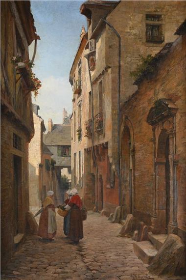 Théodore David | A STREET IN LE MANS (1906) | MutualArt