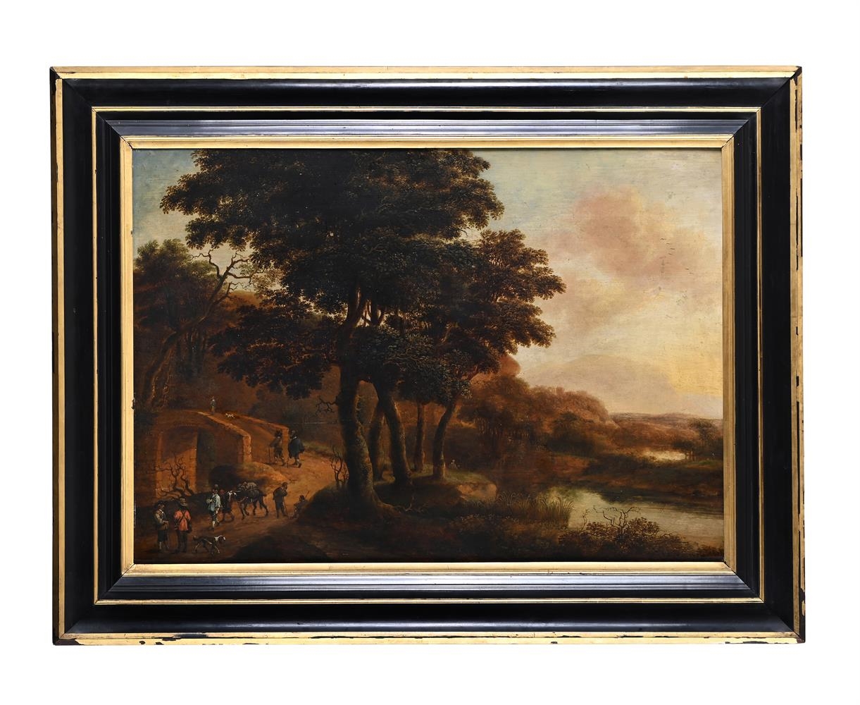 Pieter Jansz van Asch | RIVER LANDSCAPE WITH TRAVELLERS CROSSING A ...