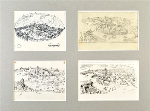 Albert Flocon | View of our terrace at the Morland Center Two sketches ...