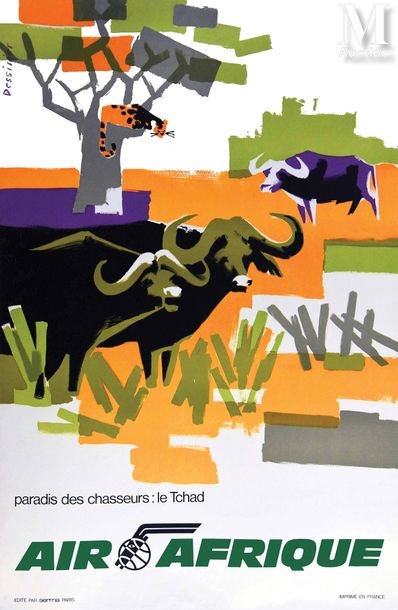 Dessirier | Tchad Paradis des Chasseurs Air Afrique Serma Paris (Circa ...