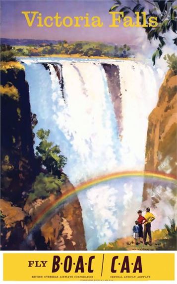 Frank Wootton | Victoria Falls BOAC (Lake Victoria Huts (1949) | MutualArt
