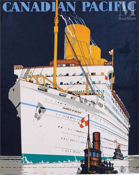 Kenneth D. Shoesmith | Canadian Pacific Empress of Britain (Circa 1920 ...