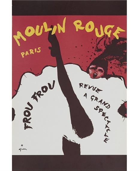 René Gruau | René Gruau - Moulin Rouge - Frou Frou (80) | MutualArt