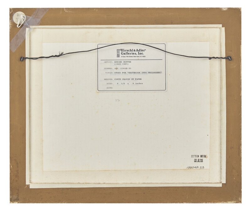 Edward Hopper | Study for Excursion into Philosophy, c. 1959 (Circa ...