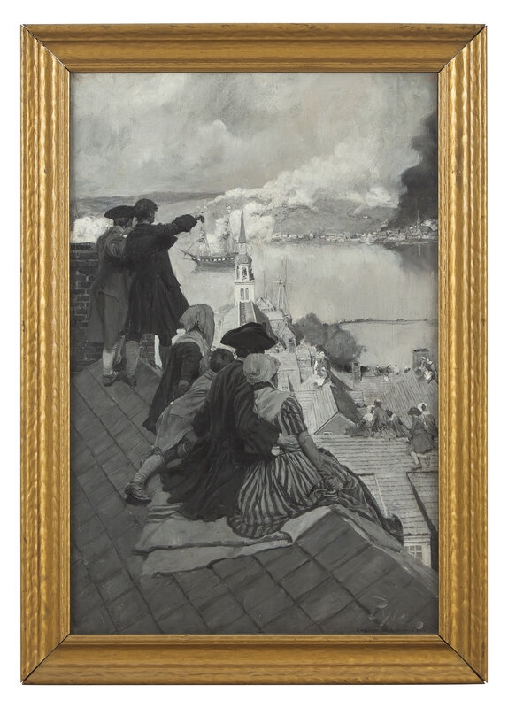 Howard Pyle | Viewing the Battle of Bunker's Hill, 1901 (1901) | MutualArt