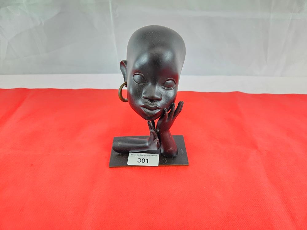 Hagenauer Werkstätte | Hagenauer Austria circa 1951 bronze African face ...