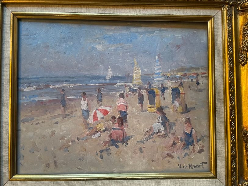 Arie C. Van Noort | People on the beach | MutualArt