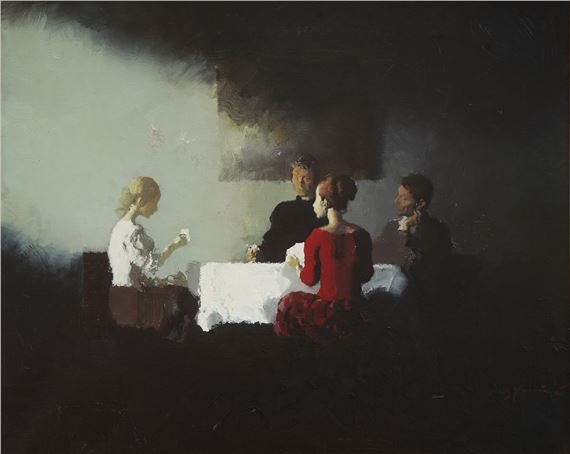 Miljenko Stancic | Za stolom [cca. 1965 (Circa 17) | MutualArt