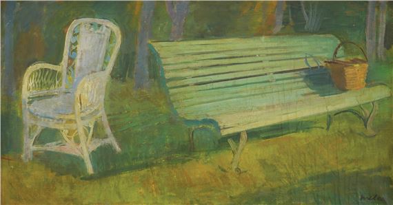 Milivoj Uzelac | Klupa u vrtu u Ollioulesu (1938 - 1939) | MutualArt