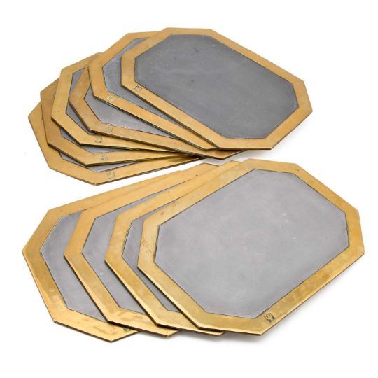 David Marshall | A SET OF TEN DAVID MARSHALL ALUMINIUM AND BRASS LARGE ...