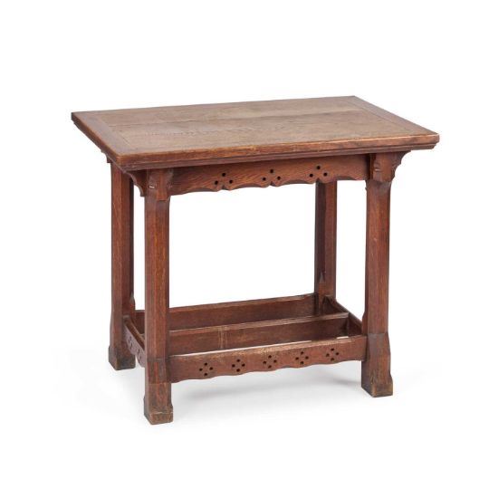 Unknown | A VICTORIAN PUGIN STYLE OAK SIDE TABLE | MutualArt