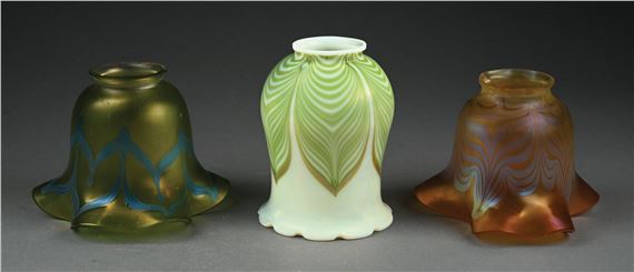 Loetz | A beautiful assorted lot of art glass shades. (A) Creta Loetz ...