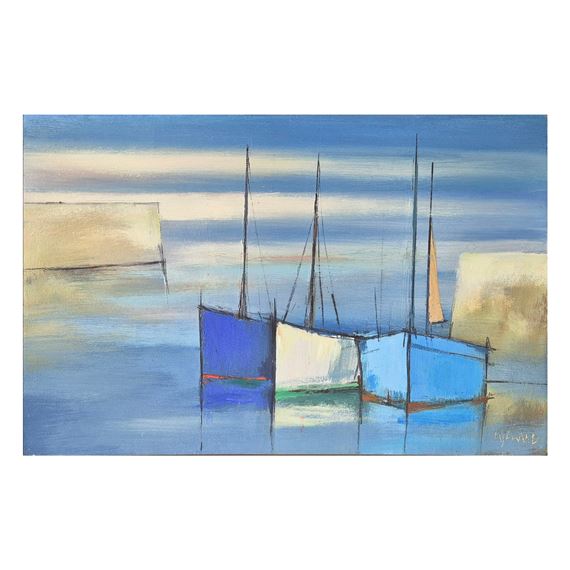 Michael Praed | BOATS IN A HARBOUR | MutualArt