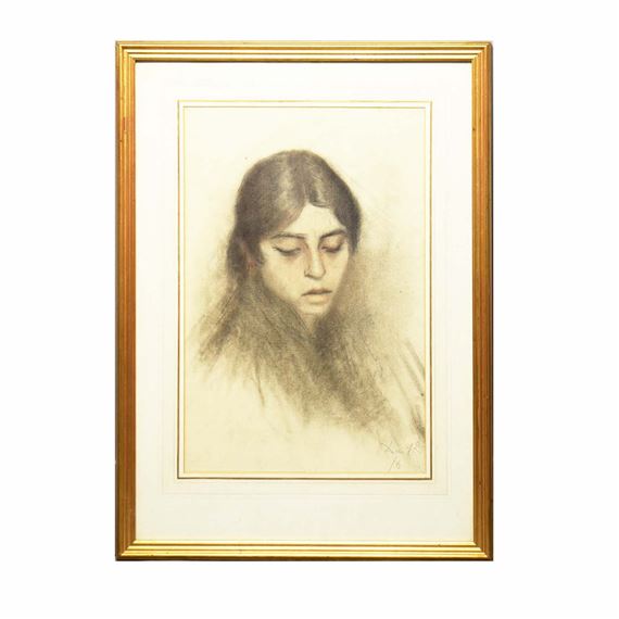 Pietro Annigoni | PORTRAIT OF A YOUNG WOMAN (Circa 72) | MutualArt