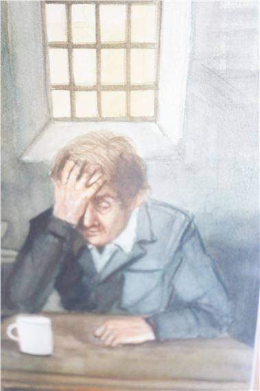 Lawrence Rushton | Lawrence Rushton framed watercolour Image of a pri ...