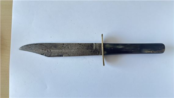 Slater | Rare Slater Brothers bowie knife with horn handle & brass ...