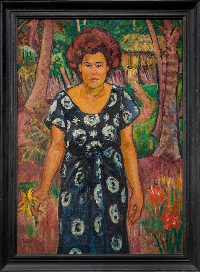 Gerik Schjelderup | Portrait of a woman in the jungle; (1929) | MutualArt