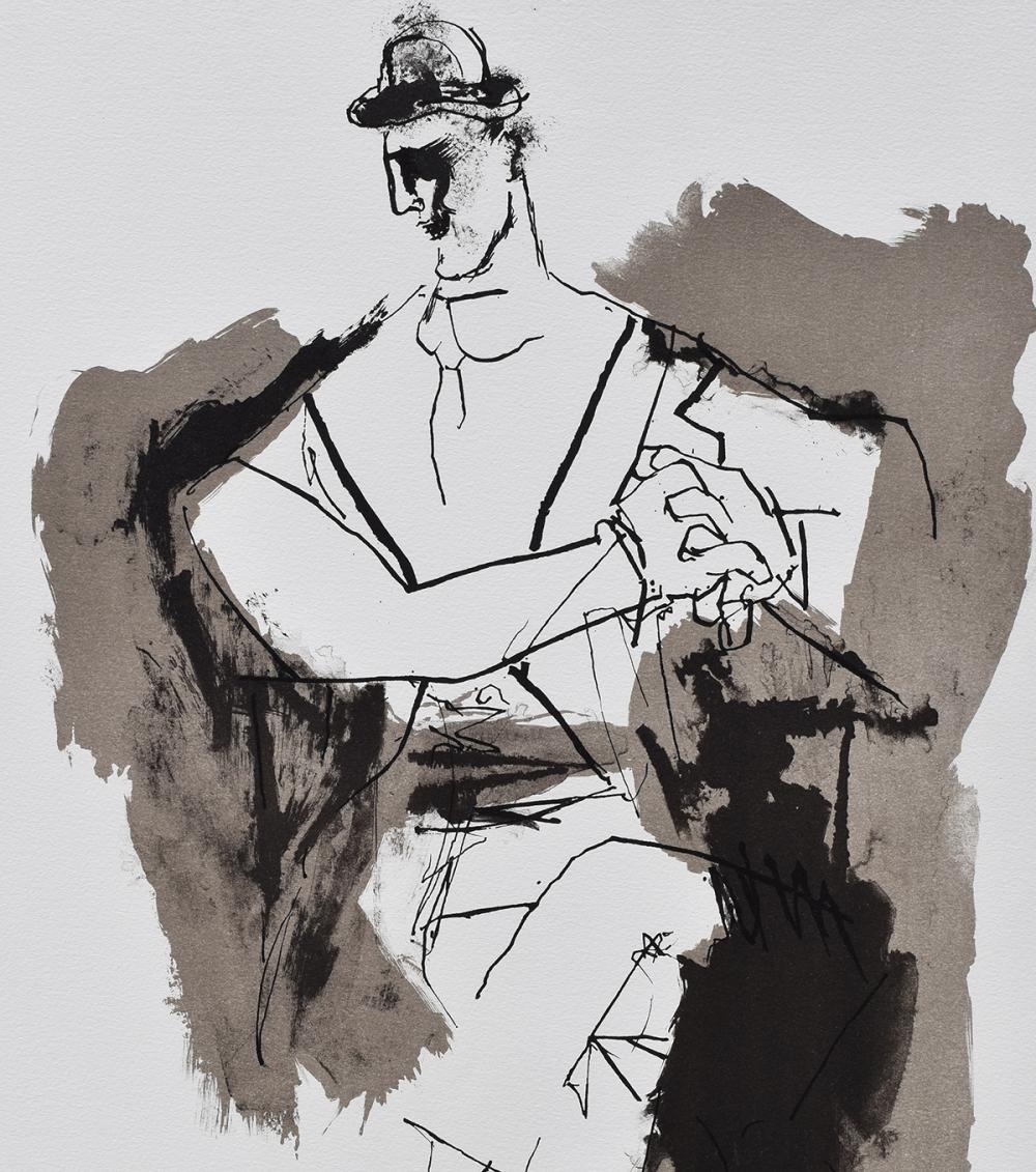 Abraham Rattner | Man with Crossed Hands (1971) | MutualArt