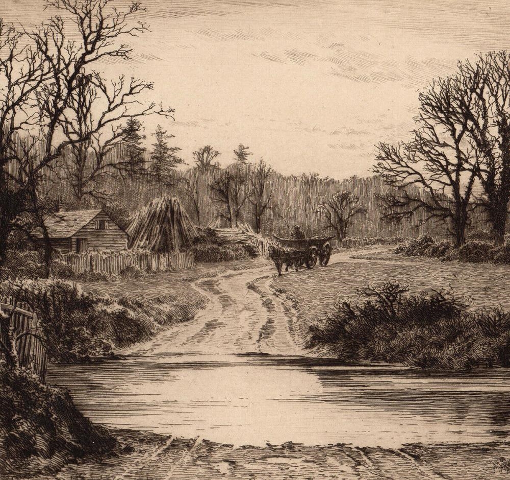 Frederick Alfred Slocombe | A Ford on the Lea of Hatfield (1889 ...