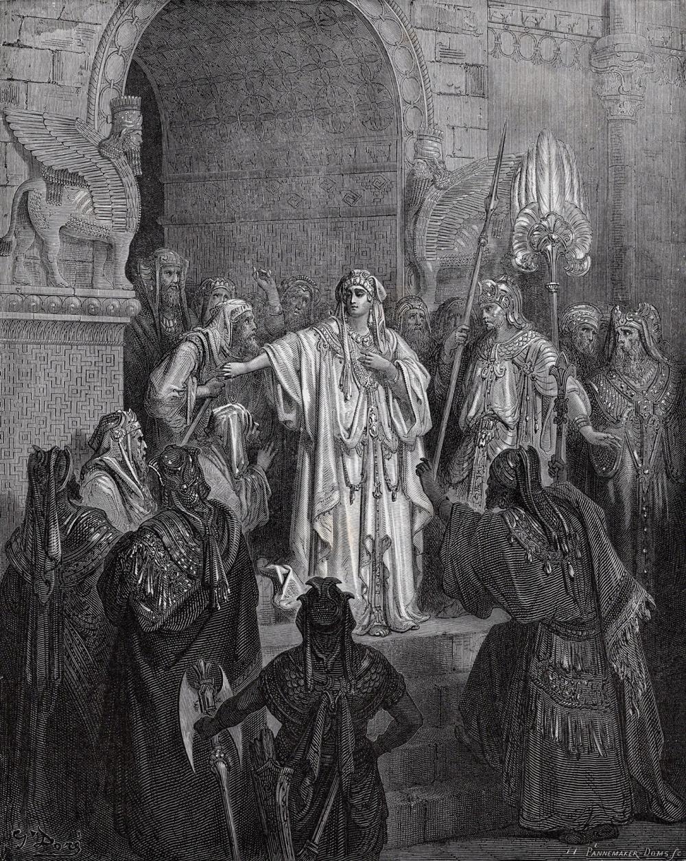 Gustave Doré | FRAMED 1800s Gustave DORE Woodcut Judgement of Solomon ...