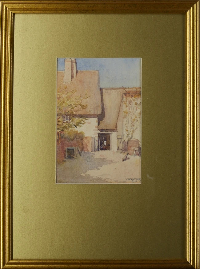 Thomas William Rutter | View of cottages (1918) | MutualArt