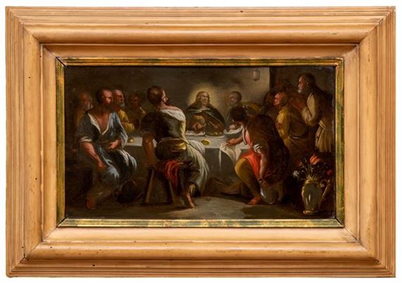 Neapolitan School, 17th Century | DIPINTO SU VETRO ULTIMA CENA DEL SEICENTO | MutualArt