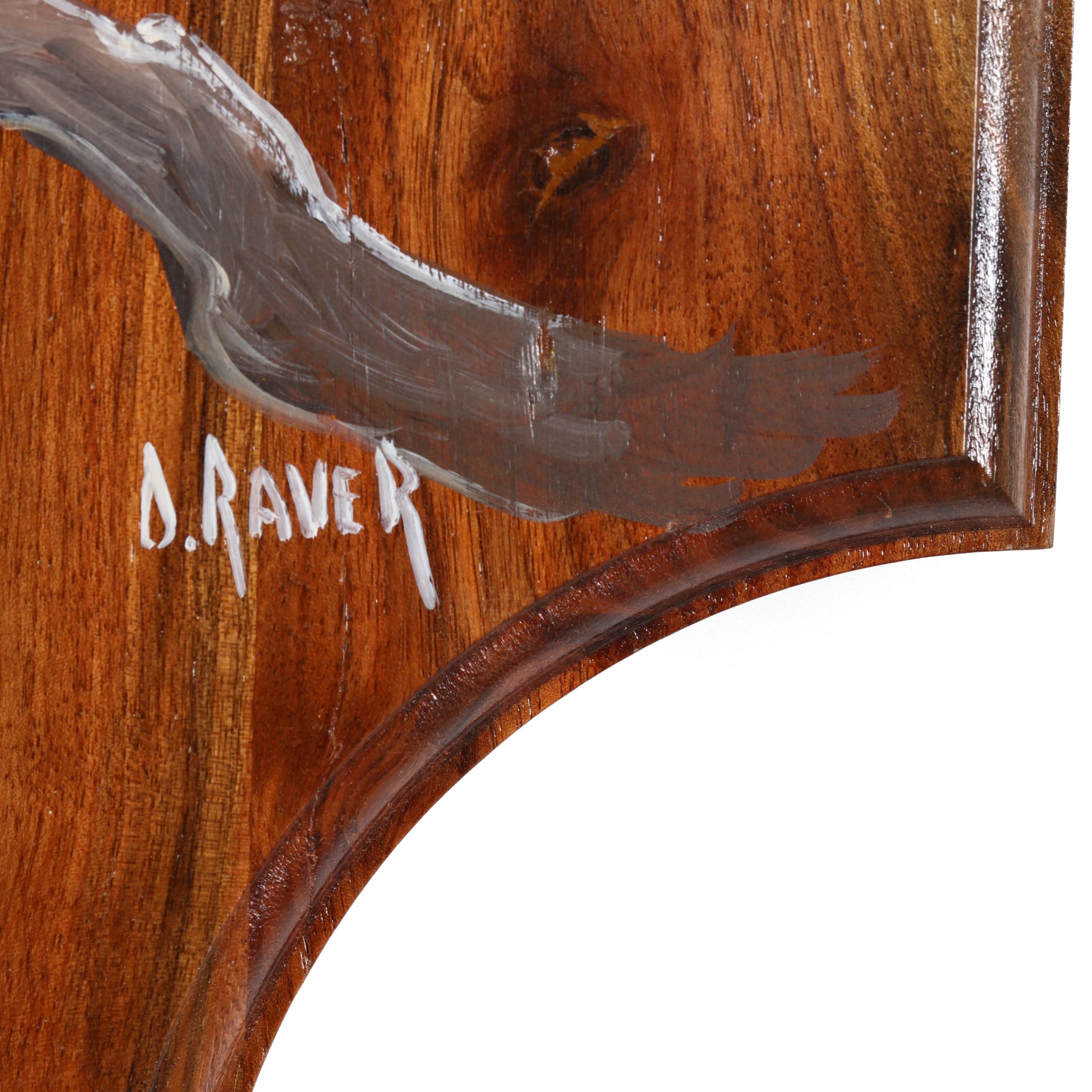 Duane Raver Jr. | Great Horned Owl on Plaque (1979) | MutualArt