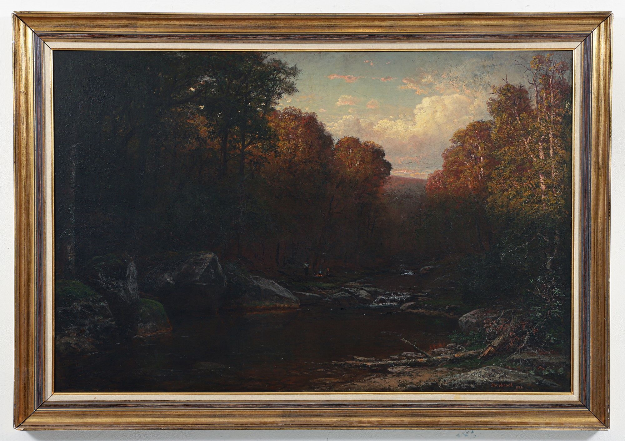 George Hetzel | George Hetzel Riverside Campsite at Sunset 1881 (1881 ...