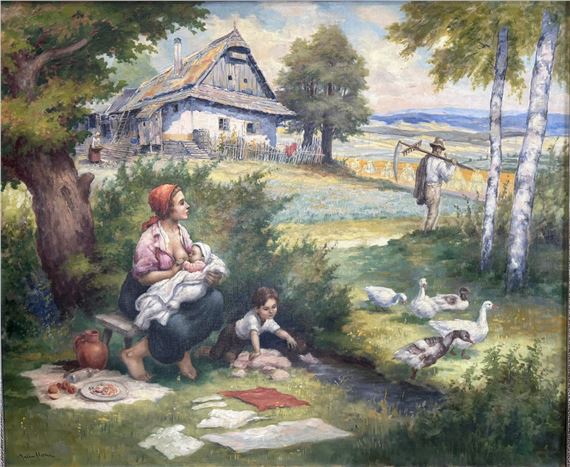 Julius Horn | Matka s dětmi - velký formát | MutualArt