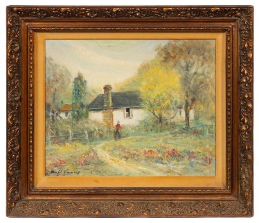 Edward Joseph Finley Timmons | Impressionist Cottage Scene, Edward ...