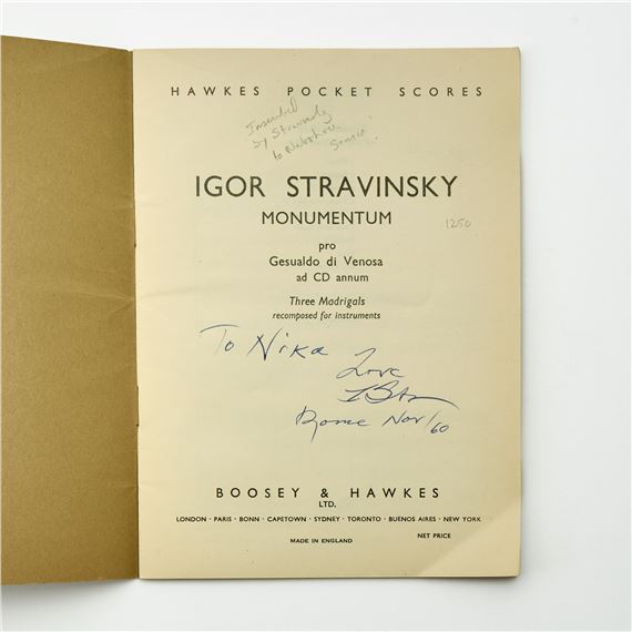 Igor Stravinsky | Momentum pro Gesualdo di Venosa (1960) | MutualArt