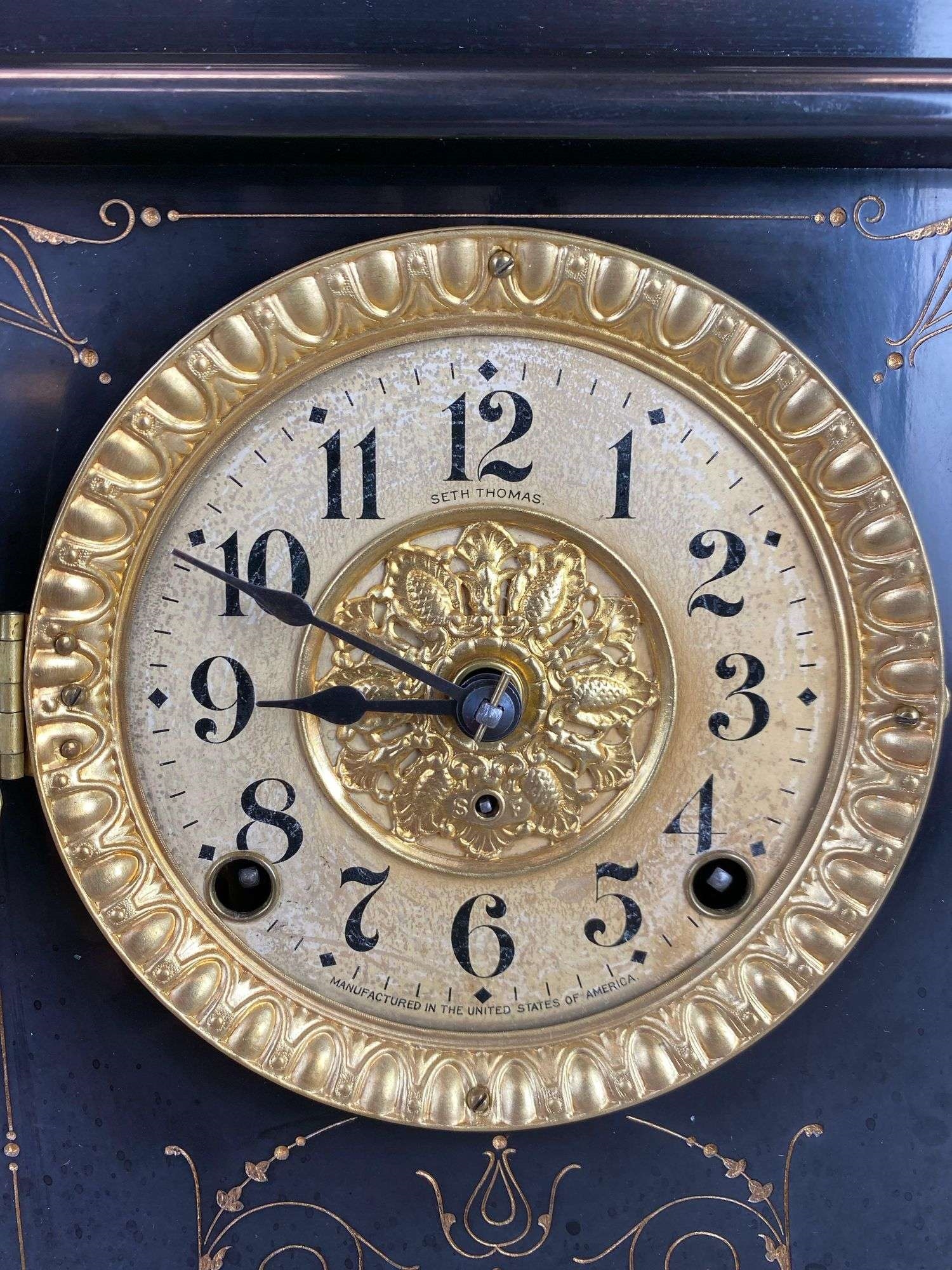 Seth Thomas | Seth Thomas Adamantine Mantle Clock Turn off bid sound ...