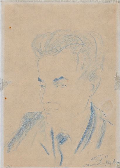 Aligi Sassu | Male portrait (1966) | MutualArt