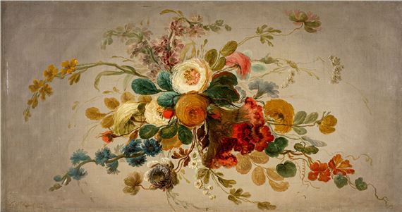 French School, 18th Century | French school of the late XVIII century - Still Life with flowers ...
